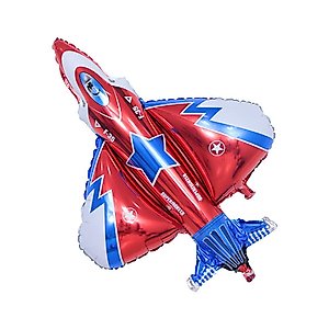 TUEPULL 42" Fighter Jet Airplane Ballons Cartoon Flying Party Birthday Foil Ballon Decor Aircraft Kids Toy