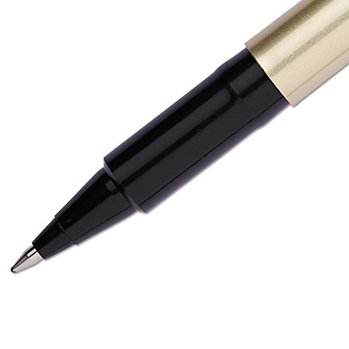 uni-ball Deluxe Roller Ball Stick Waterproof Pen, Black Ink, Fine, Dozen