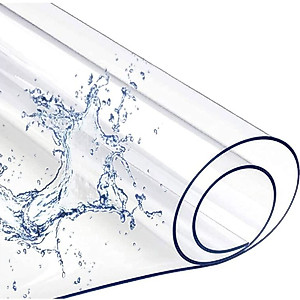 Clear PVC Desk Chair Mat Chair Mat Transparent PVC Floor Protection Pad Door Mat,1mm Thick, Hallway Hardwood Floors Mat Protect Pad, Non-Skid,Low Pile Doormat Use-70/90/110/130/150cm wide, 100-280cm l