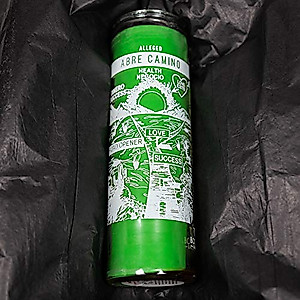 Botanica Emporium ECO Road Opener Candle | Spell Candle for Opening Up Opportunities | 100% Plant Based Palm Wax | 7 Day Glass Spiritual Candle 8" Tall