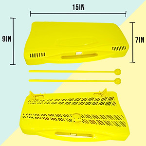 Soulmate Xylophone Instrument 25 Notes Glockenspiel Xylophone for kids Musical Toy Metal Keys,Professional Xylophone for Beginners, Music Teaching, Gifts (Yellow)