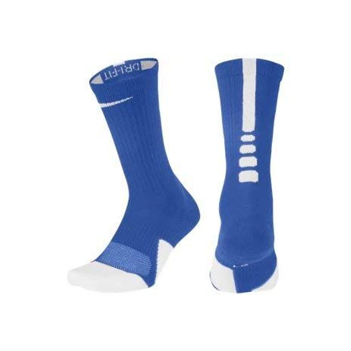 Nike Elite Crew 1.5 Basketball Socks Medium (Men Size 6-8, Women 6-10) Royal, White SX7035-463