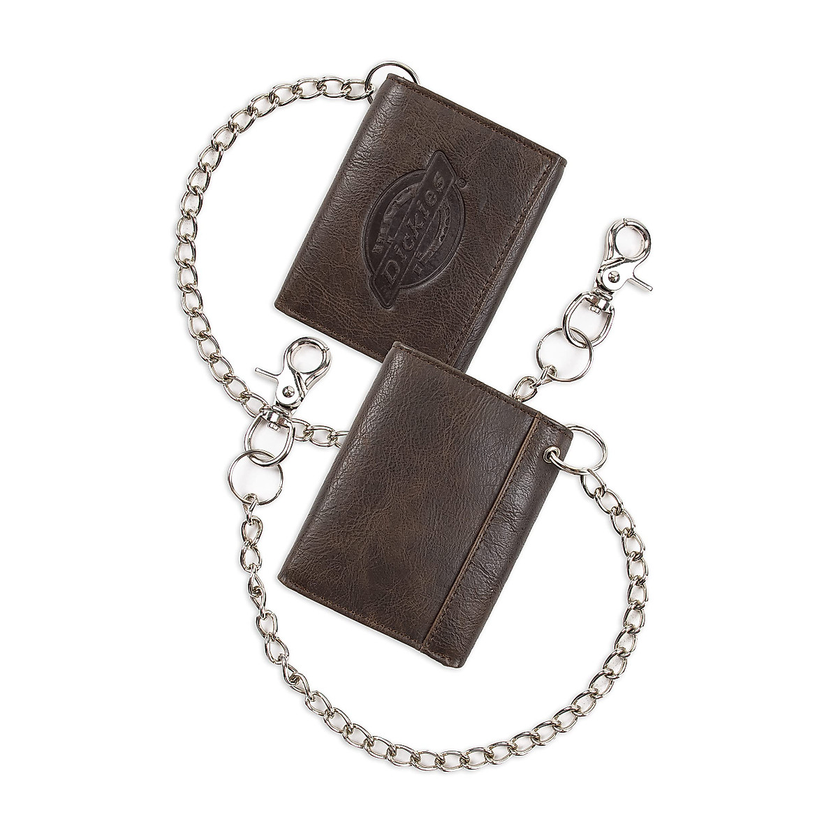 Dickies mens Leather Trifold Wallet, Dark Brown, One Size US