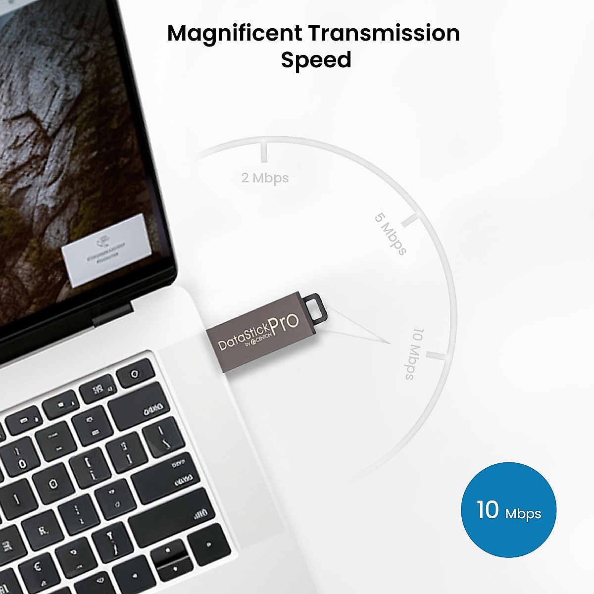 Centon Electronics DataStick Pro USB 2.0 Flash Drive, 2 GB, 5 USB Flash Drives, 5 Bulk Pack, Grey