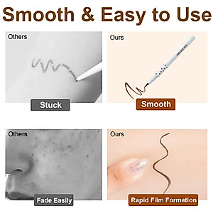 Rosarden Freckle Pen, Freckle Makeup Pen for Face, Waterproof Long Lasting Quick Dry Faux Freckle Pen, Soft Artificial Freckles Makeup Face Decoration, Create Natural Sunkissed Skin (Natural Coffee)