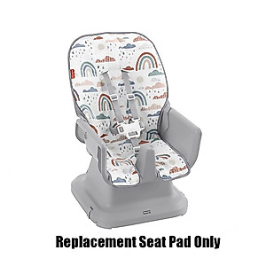 Replacement Part for Fisher-Price Highchair - GPN11 ~ Space-Saver High-Chair Booster Seat ~ Rainbow Showers ~ Replacement Seat Pad
