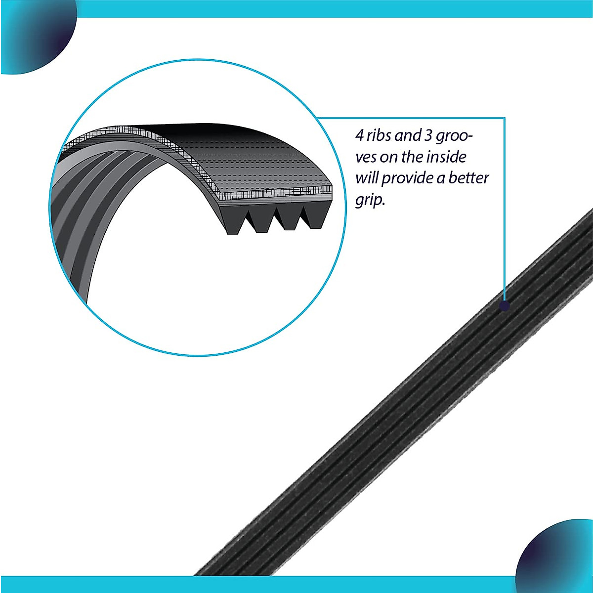 Replacement Dryer Belt WE12X82 for GE, Frigidaire, Hotpoint