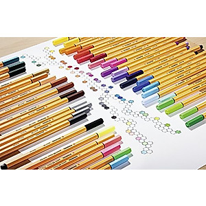 Stabilo 88/150-2 Fine Point Pen Point 88 in Ceramic Pot 150 Pens Assorted