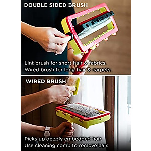 LeBRUSH 2.0 Pet Hair Remover for Carpet for Short & Long Cat, Dog Hair | Remover for Carpet & Couch, Carpet Rake, Pet Hair Removal Tool, Carpet Broom, Pet Hair Rake, Dog Fur Remover