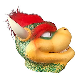 ONWEE Bowzer Koopa Latex Mask and claws Gloves Super Bros Monster Villain Cosplay Halloween Theam Party Costume Props (Mask)