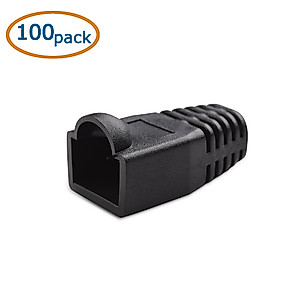 Cable Matters 100-Pack 8mm Strain Relief Boots for Large Diameter Cable in Black