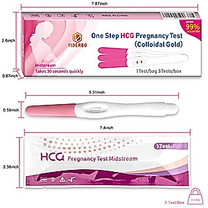 HCG Pregnancy Tests 1 Test/Bag 3 Tests/Box Early Detection Home Test, Woman Individually Sealed Early Pregnancy Home Detection Kits
