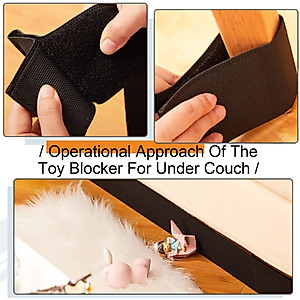 Shappy Toy Blocker for Under Couch Blocker for Under Sofa Adjustable Bed Blocker Under Couch Bumper for Pets Toys from Going Under Sofa(1 Pack,4 x 106 Inch)