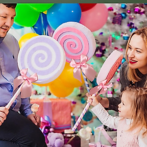 Twist Tie Bows, 50Pcs Pink Satin Ribbon Bows, 3.9'' Big Pre-Tied Pink Gift Bows for Gift Wrapping Treat Bag Present Craft Bridal Shower Wedding Girls Birthday Party Halloween Thanksgiving (Pink)