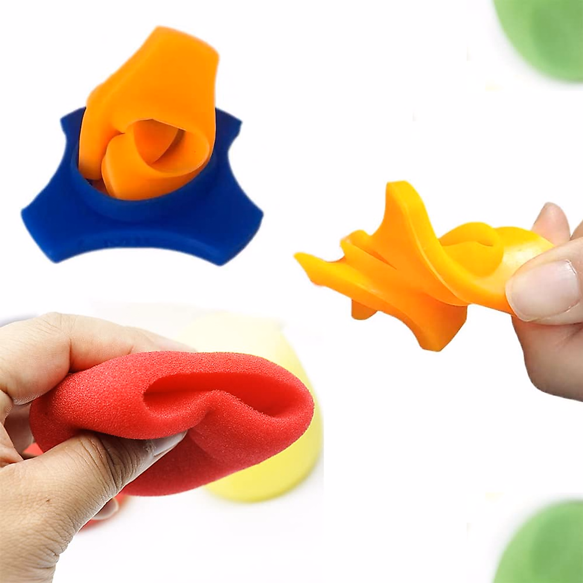 CrazyCharlie 5 Sets Wireless Handheld Microphone Windscreen,Shakeproof Anti-Rolling Protection Silicone Ring,Bottom Rod Sleeve Holder,15pcs