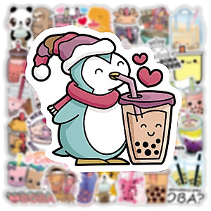 100pcs Kawaii Coffee Stickers, Cute Stickers Coffee Cups, Chromebook Stickers, Vinyl Decals Cups, Café Stickers for Teens (Stickers for Kids, Teens, Adults)