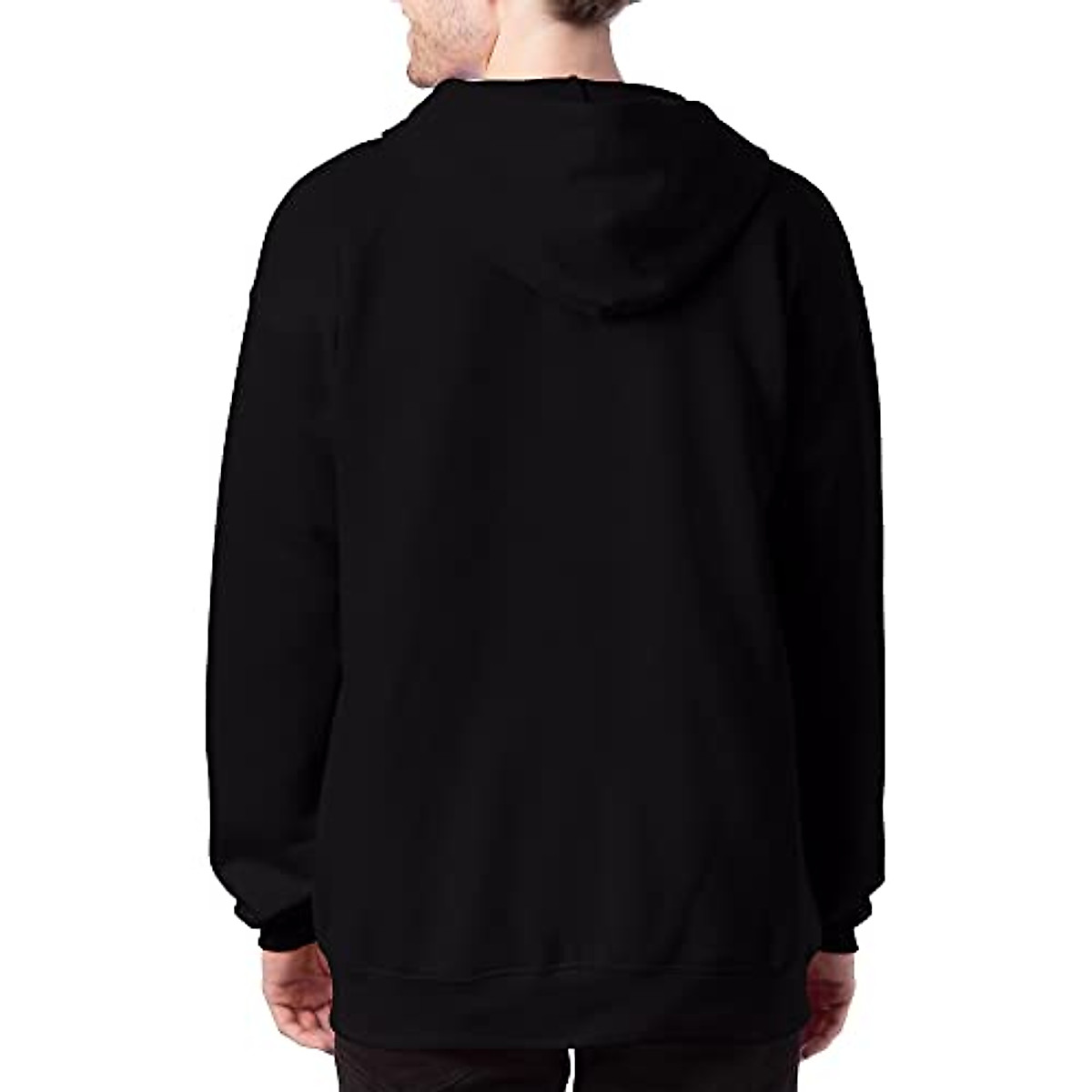 Hanes Men's Full Zip Ultimate Heavyweight Hoodie, Black, Medium