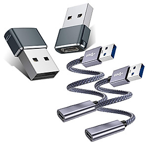 Basesailor USB C Female to A Male Adapter, Compatible with iPhone 11, Mini Pro, iPad Air, Samsung Galaxy Note 10, Able to Charge or Transfer Data