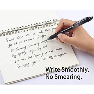 Smart Color Art 45 Pack Black Gel Pens, Retractable Medium Point Gel Ink Pens Smooth Writing for School Office Home, Comfort Grip