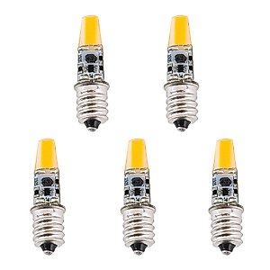 Bonlux 2W E12 Candelabra LED Bulb 12V AC/DC Warm White Candelabra Base E12 Indicator Light 20W Halogen Replacement Bulb (Pack of 5)