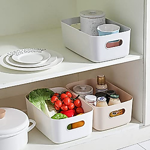 6Pcs Clear Plastic Storage Bins, Perfect for Kitchen Organization or Pantry Organization and Storage, Medium Fridge Organizer Plastic Bins, Pantry Organization