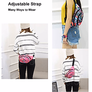 Ausion Fanny Pack Waist Bag for Men&Women Adjustable Belt Hip Bum Bag Fashion Water Resistant Waist Bag for Traveling Casual Running Hiking Cycling