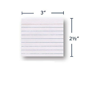 1InTheOffice Ruled Mini Index Cards 3 x 2.5, White Small Index Cards 2x3 , 400/Pack