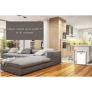 Extract-All Air Purifier and Humidifier -HEPA with 7-Stage Filtration, UV Light, 24 dB Sleep Mode, and LED Indicator For Bedroom Kitchen Removes 99.97% Bacteria Fume Extraction & Source Capture