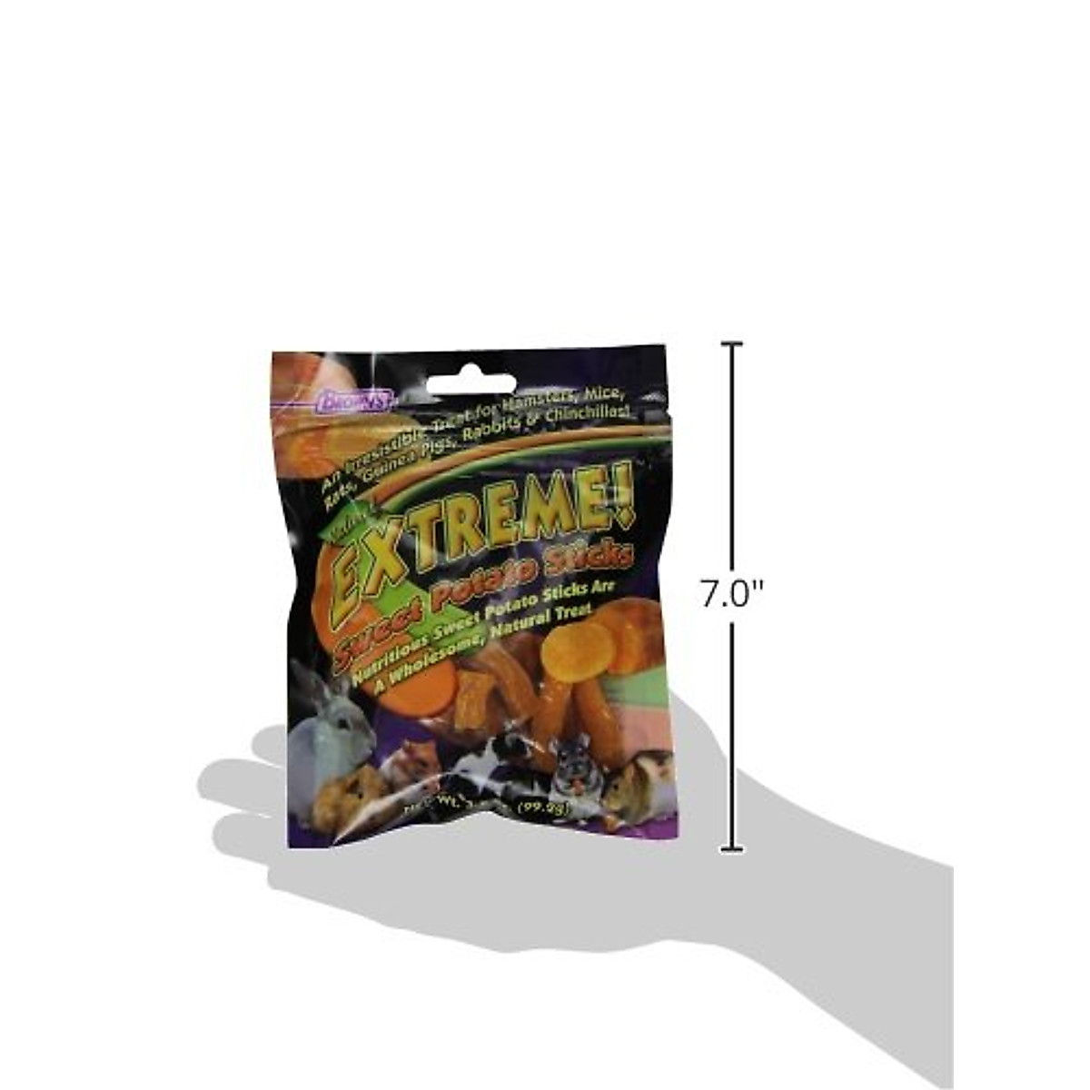 F.M.Brown'S 44510 Extreme Sweet Potato Sticks Small Animal Treat, 3.5-Ounce