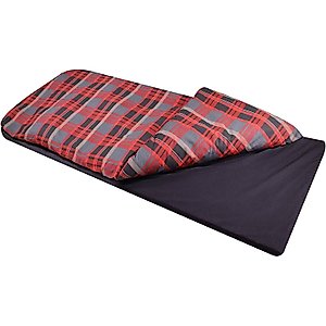 Disc-O-Bed Children's Duvalay Luxury Duvet & Topper Memory Foam Sleeping Pad w/Washable Cover, Camping Accessory for Kid-O-Bunk Cot, Lumberjack Plaid
