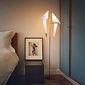 MORE CHANGE MoreChange 72In Modern LED Floor Lamp, Bird Floor Light Gold Metal Fixtures for Living Room Bedroom Dinning Room Office (2 Birds)