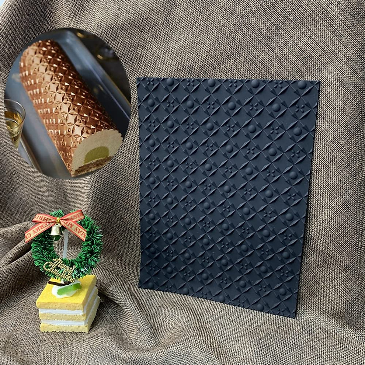 Silicone Mat Mousse Roll Dessert Swiss Roll Texture Mat Bark Love Lace Fondant Mat Baking Mould Cake Decoration