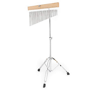 LOMENTICS36-Tone Bar Chimes Bars Single-Row Wind Chime Musical Percussion Silver with Mounting Stand