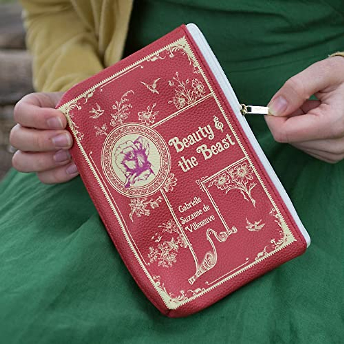 Well Read Beauty and the Beast Book Themed Clutch Purse for Book Lovers - Ideal Literary Gifts for Book Club, Readers, Authors & Bookworms - Clutch Wallet for Women