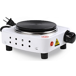 DINGPAI Hot Plate for Candle Making, White Color Electric Hot Plate for Melting Wax, Chocolate, Candy and More