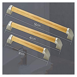 XXSLY Grab Bars Grab Rail handrail Showers and Walls Wooden Bathroom，Bath and Showers Disabled and Elderly, Waterproof Anti-Slip Safety Support Handrail Stairs and Corrido (Size : 50cm)