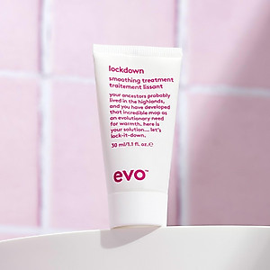 EVO Lockdown Smoothing Treatment - Leave-In Hair Treatment - Protects Color-Treated Hair and Reduces Frizz - Travel Size, 30ml / 1.01fl.oz