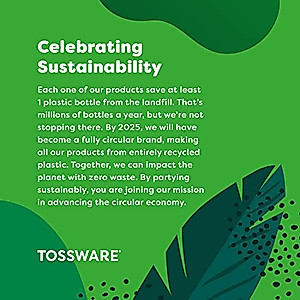 TOSSWARE RESERVE 16oz Stemless Wine - Color Series SET OF 4, Premium Quality, Tritan Dishwasher Safe & Heat Resistant Unbreakable Plastic Drinking Glasses