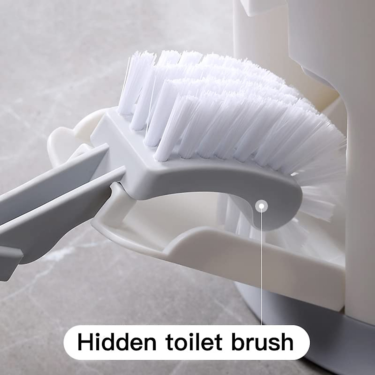 Huaqinglian 2.6 Gallon Automatic Touchless bothroom Trash can with Toiler Brusher- Motion Sensor Smart Garbage Can with lids-Slim Electric Wastebaskets for Bedroom/Living Room/Kitchen/Office (White)