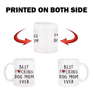 Cabtnca Best Dog Mom Ever Mug, Mothers Day Gifts for Mom from Daughter Son, Birthday Gift for Mom, Funny Coffee Mug for Mom, Novelty Gifts for Dog Lovers Dog Mom, Mom Mug 11Oz