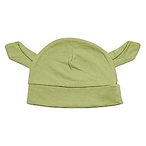 Star Wars The Mandalorian Baby Boys Clothing Set with Bodysuit, Pants and Hat - Baby Yoda Baby Clothes (Grey/Black/Green, 0-3M)