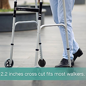 HPWFHPLF Precut Tennis Balls, 4PCS Walker Glide Balls, Heavy Duty Long Lasting Felt Pads for Furniture Legs and Floor Protection (Grey)