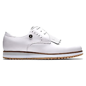 FootJoy Women's Sport Retro Previous Season Style Golf Shoe, White/White/Grey, 7.5
