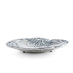 Arthur Court Aluminum Grape Heart Coupe Tray, 9.5 x 10 inch - Romantic Sand-Cast Design, Ideal for Mother's Day or Anniversary