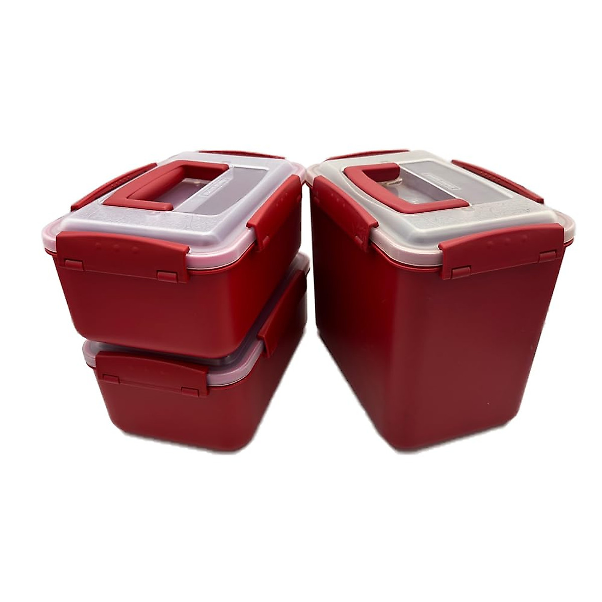Generic Food Storage Container Kimchi Fermentation Compatible with Samsung LG All Refrigerator 7L 3.2L Set, RED
