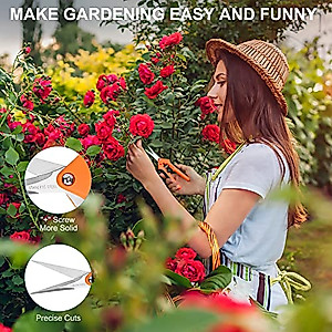 Premium Pruning Shears, Reggory Garden Shears with Upgrade Straight Stainless Steel Blades, Strong Sharp Garden Scissors, Clippers for Gardening/Indoor Plants.