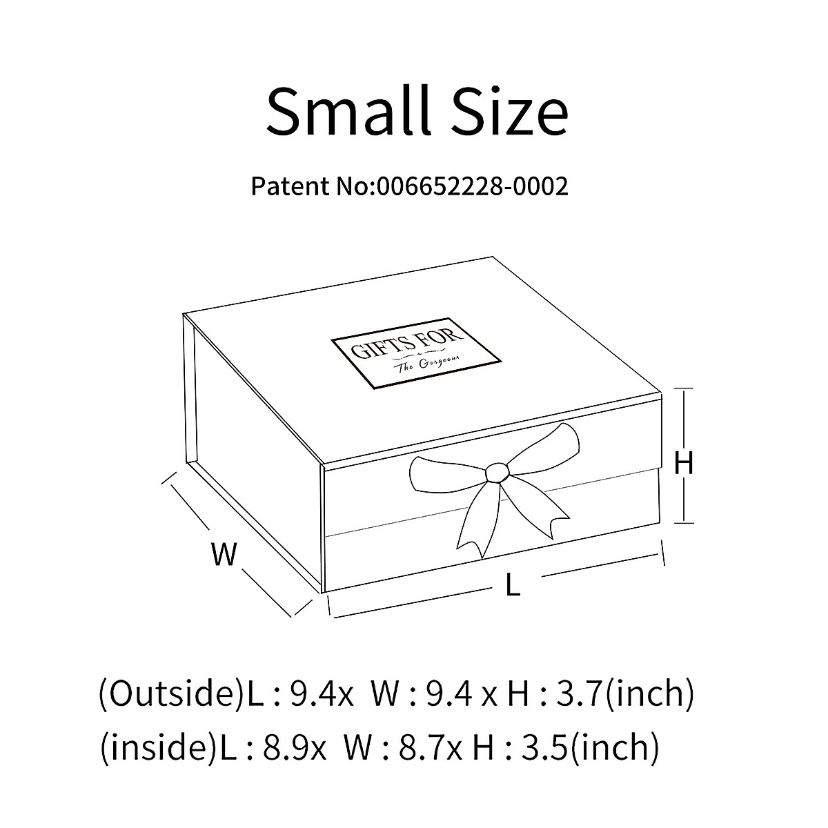 JiaWei Gift Box 9.4x9.4x3.7 Inches, Luxury Gift Boxes with Lid and Ribbon, Magnetic Hard Cardboard Gift Box, Collapsible Bridesmaid Proposal Box, Decorative Box for Presents, Wedding, Birthday(Pink)