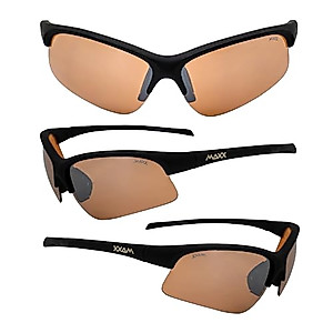 Maxx Sunglasses TR90 Maxx Domain HD Black Amber Lens
