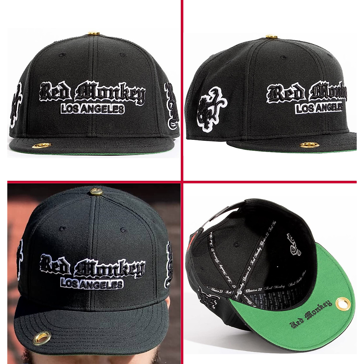 Red Monkey 6 Hat Bundle #3 of Limited Edition Unisex Fashion Trucker Cap Hats