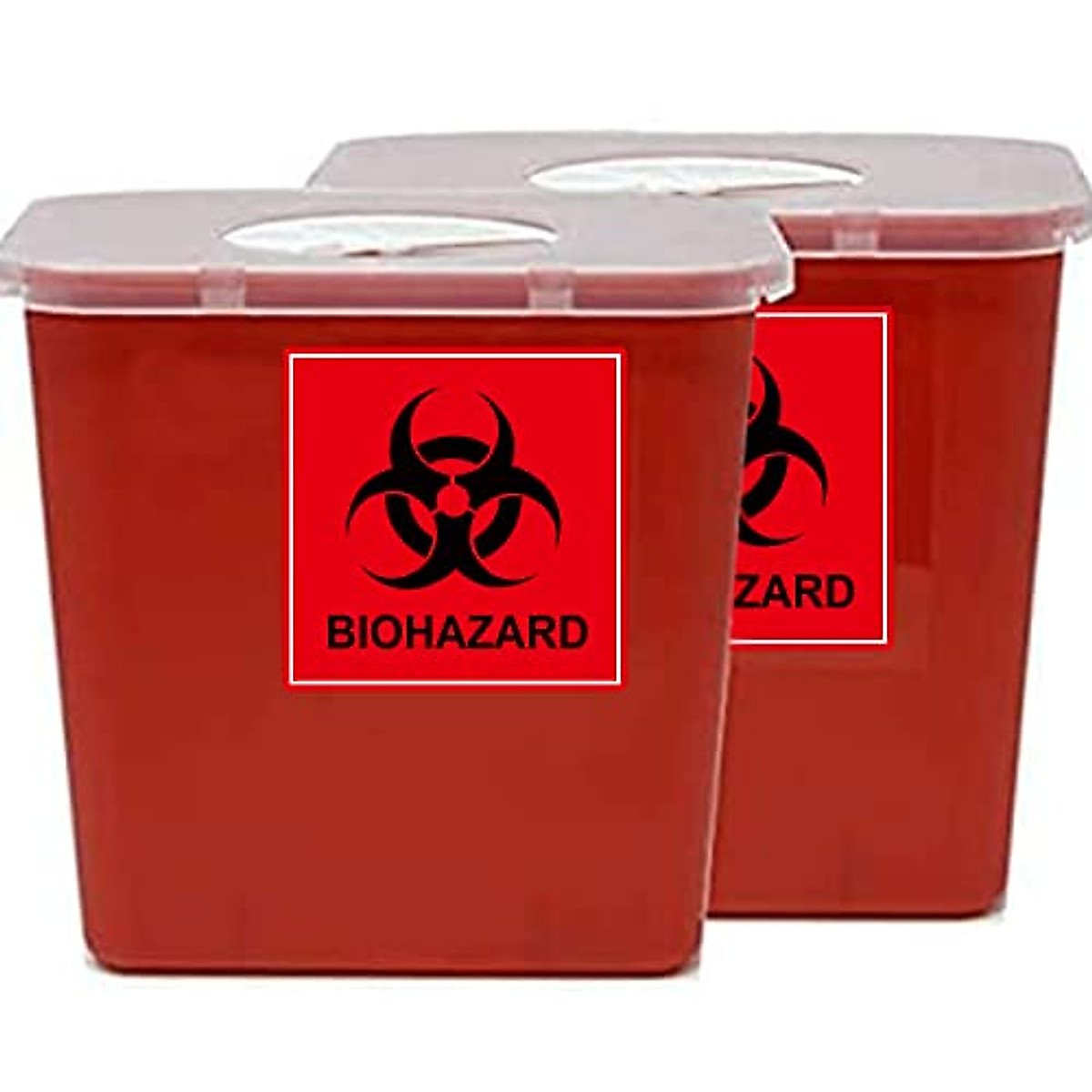 12 Pack Biohazard Stickers Sign Biohazard Warning Labels 4Inch Universal Biohazard Symbol Vinyl Waterproof Hazardous Materials Warning Stickers for Labs, Hospitals and Industrial Use